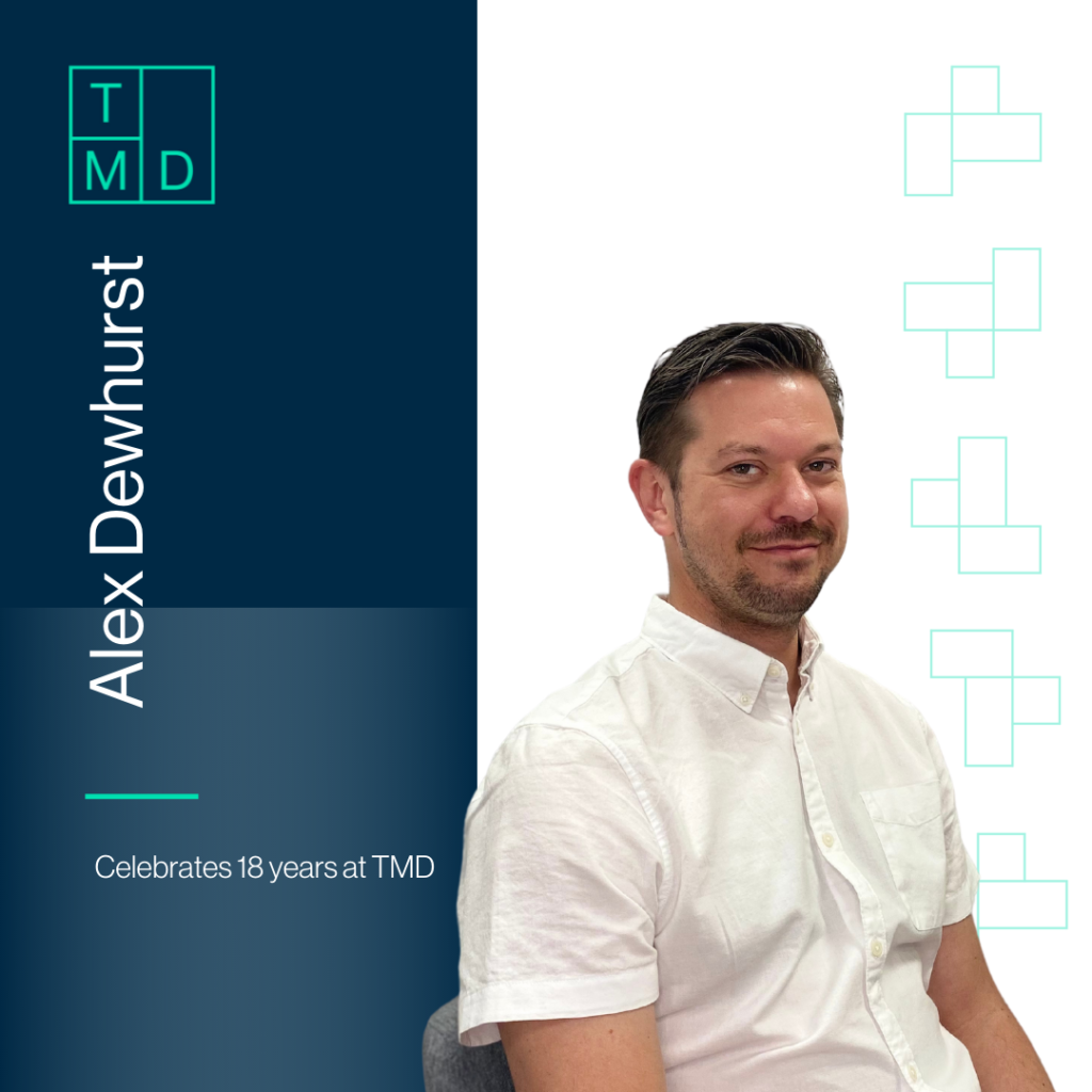 Alex Dewhurst celebrates 18 years at TMD – TMD Building Consultancy