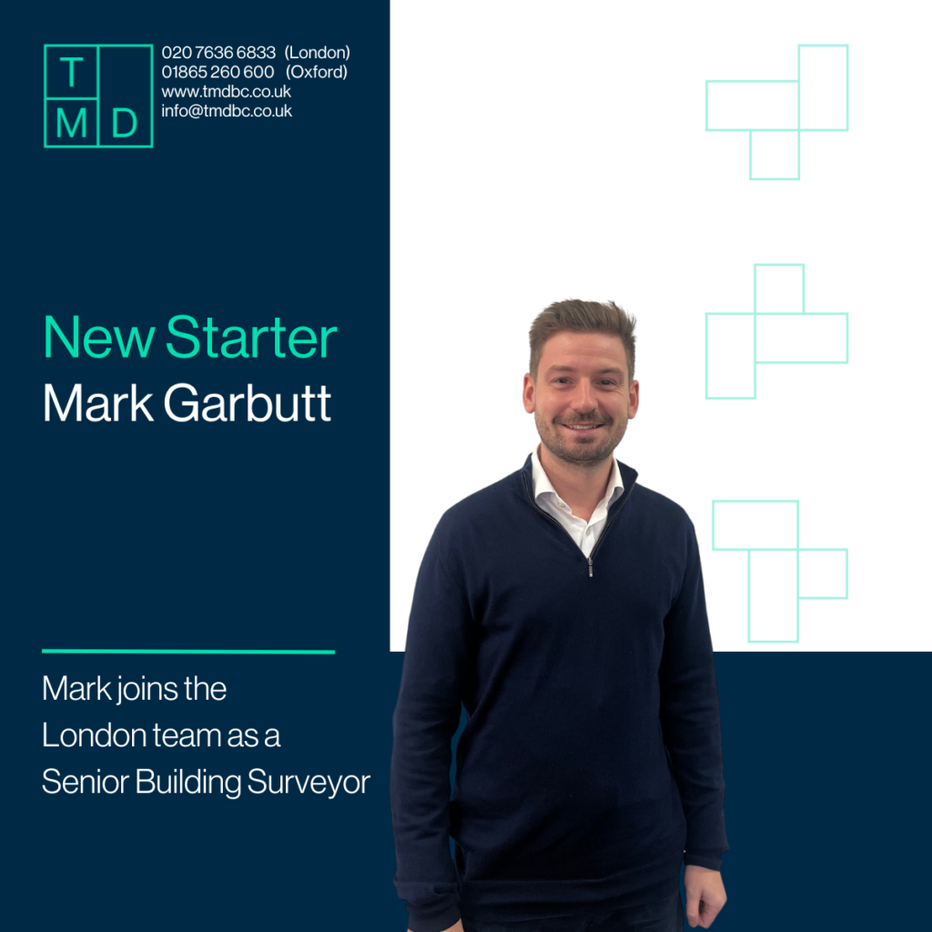 New Starter – Mark Garbutt – TMD Building Consultancy