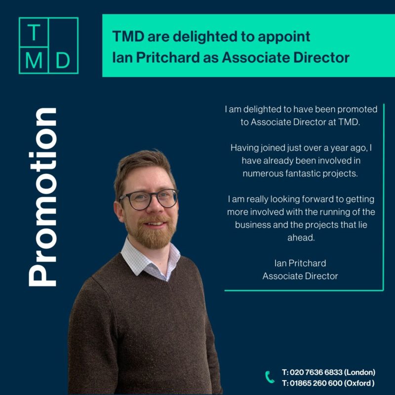 Ian Pritchard – Promotion – TMD Building Consultancy